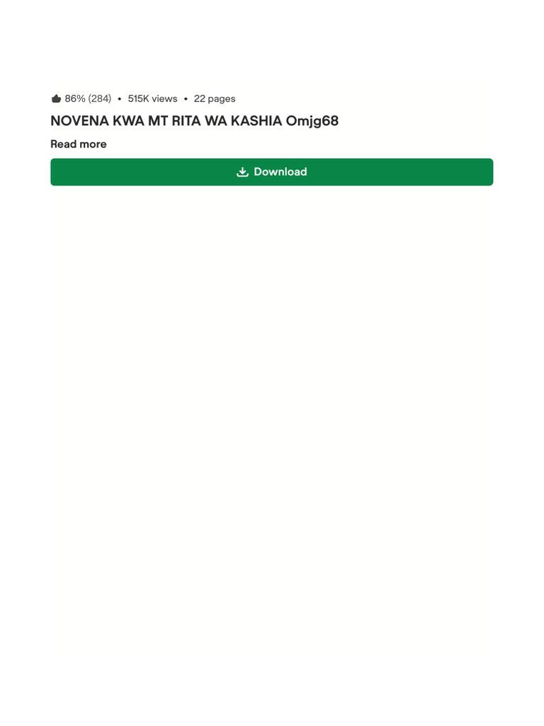 Novena kwa Mtakatifu Rita Wa Kashia | PDF | Scribd | Written Communication