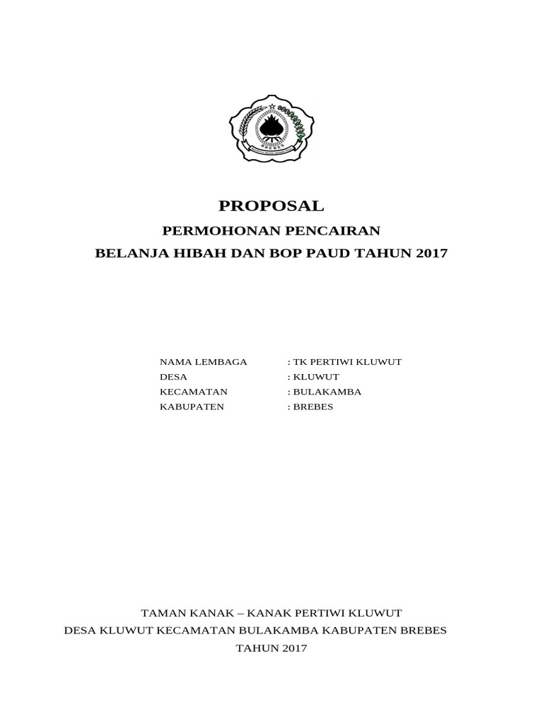 Contoh Proposal BOP 2017 | PDF