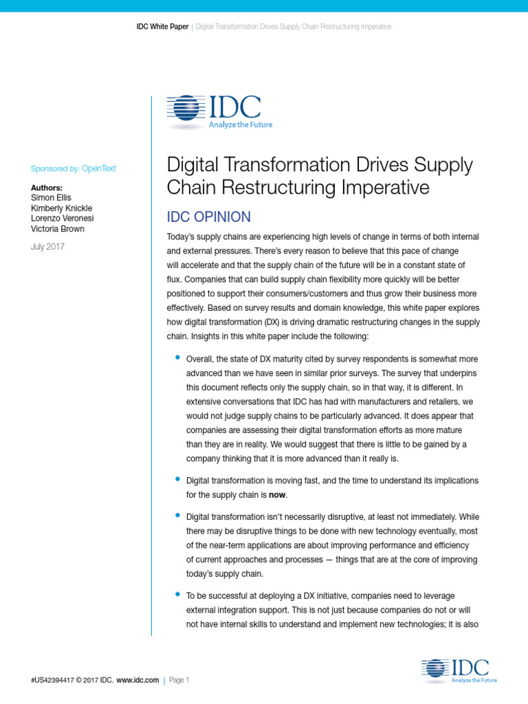 3. Digital Transformation Drives Supply Chain Restructuring Imperative ...