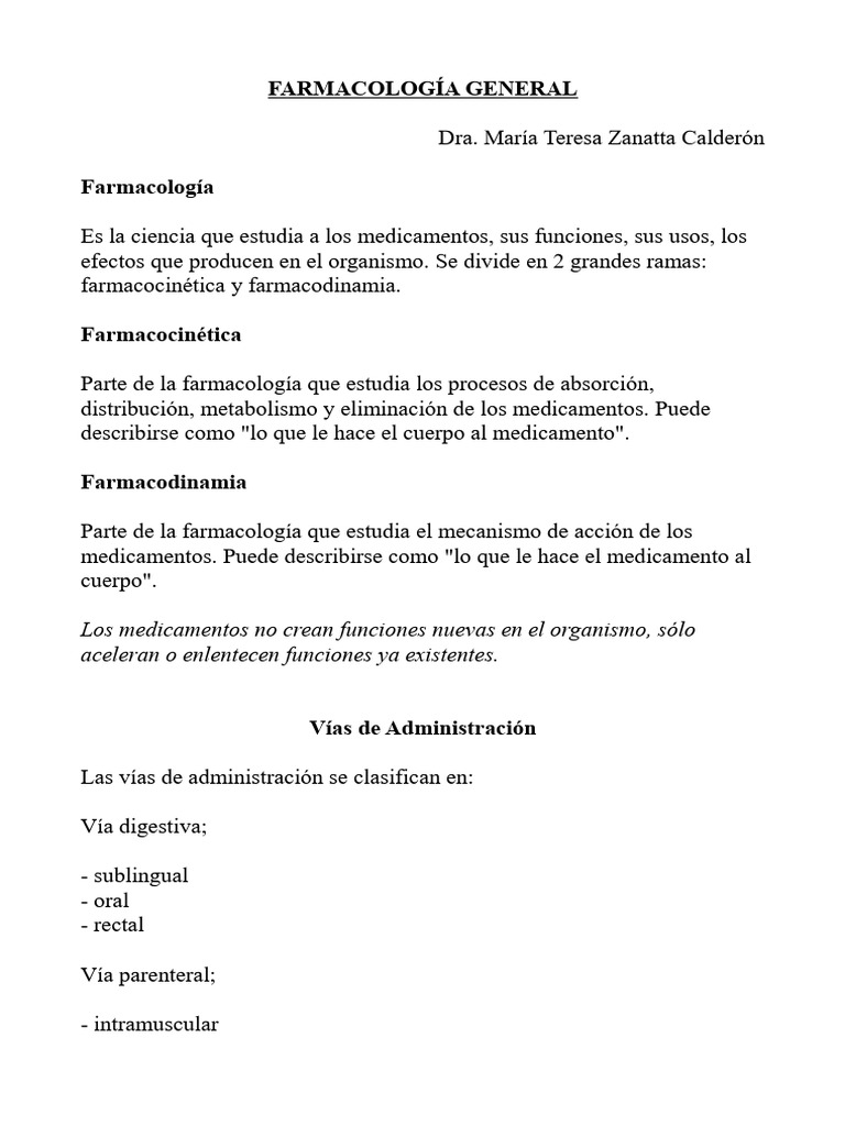 Farmacología Básica Gerj | PDF | Medicamentos con receta | Tableta ...