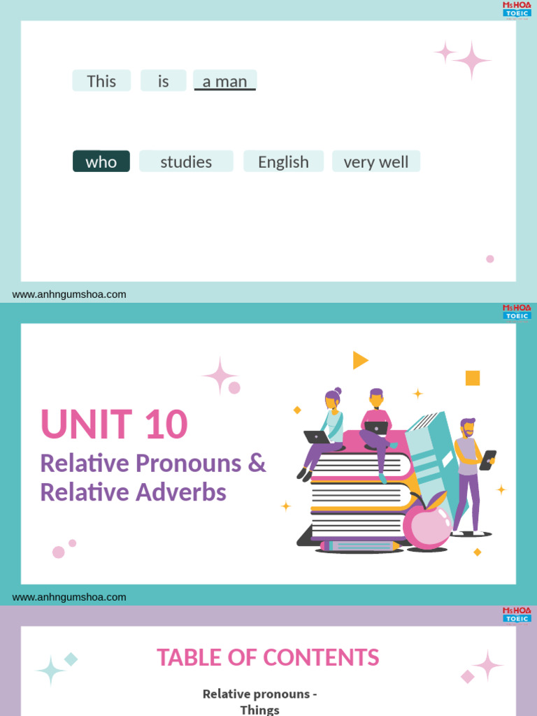 Reading - Unit 10. Relative Pronouns - Relative Adverbs | PDF ...