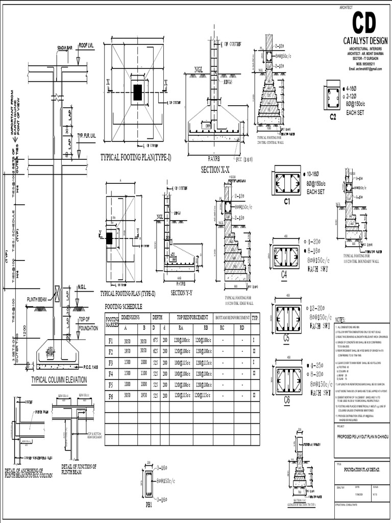 Foundation Detail Plan-2 | PDF | Building Engineering | Structural ...
