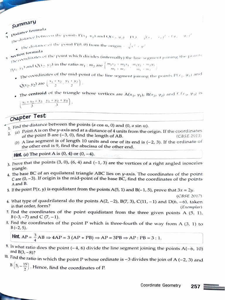 Coordinate Geometry Exercises and Solutions | PDF | Cartesian ...