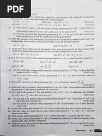 Class 10 Maths Polynomials PYQs | PDF