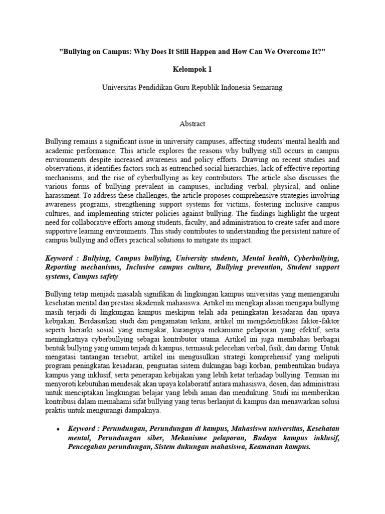 Overcoming Campus Bullying Challenges | PDF | Bullying | Cyberbullying
