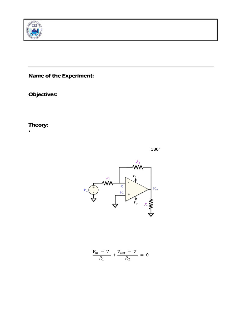 EEE311 Lab Manual 2 Closed-Loop Amplifiers Revised 2025 | PDF | Amplifier | Operational Amplifier
