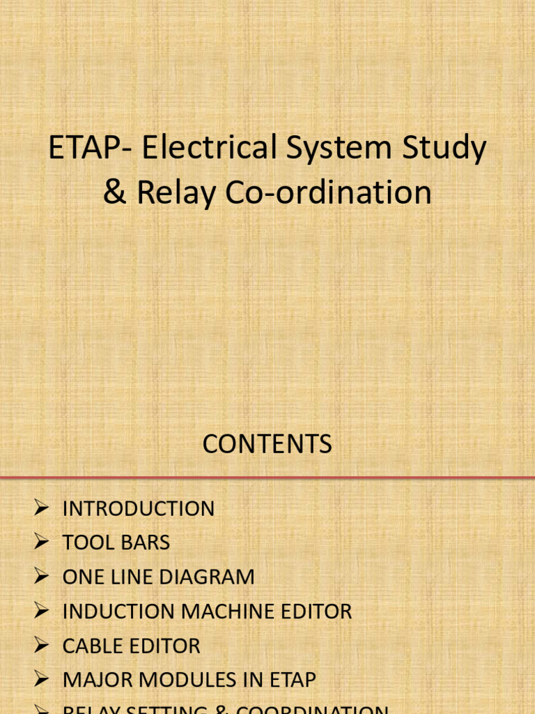 ETAP System Studies and & Relay Co-Ordination | PDF | Electrical Network | Electrical Engineering