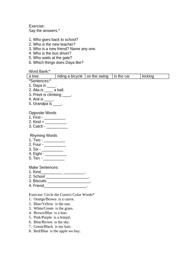 English Chapter 1 Exercises | PDF