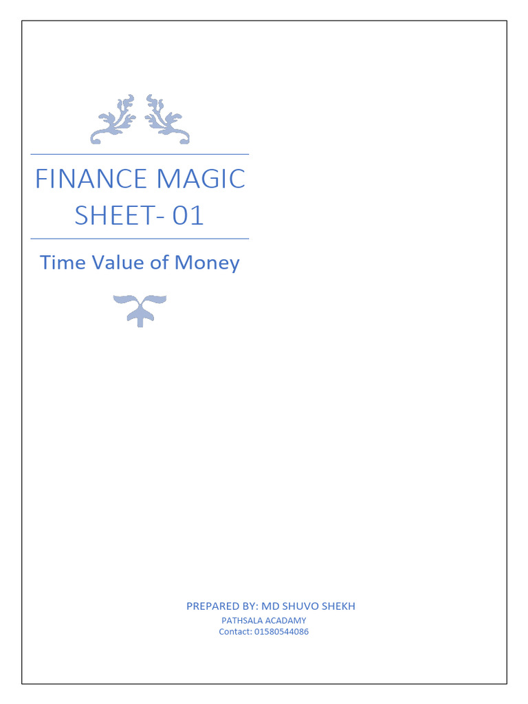 Finance Magic Sheet - Merged | PDF