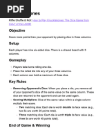 Knucklebones How To Play - Printable | PDF