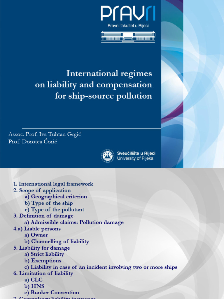 Iva Tuhtan Grgić Dorotea Ćorić Liability and Compensation Regimes For ...