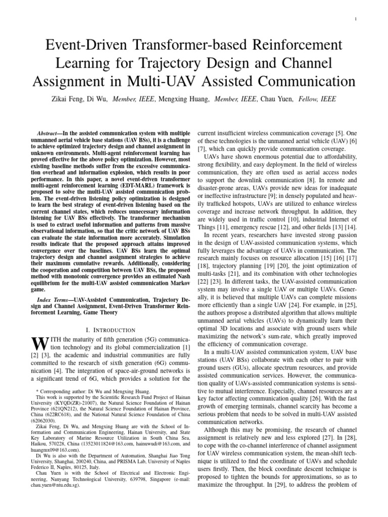 Event-Driven Transformer-Based Reinforcement Learning for Trajectory Design and Channel ...