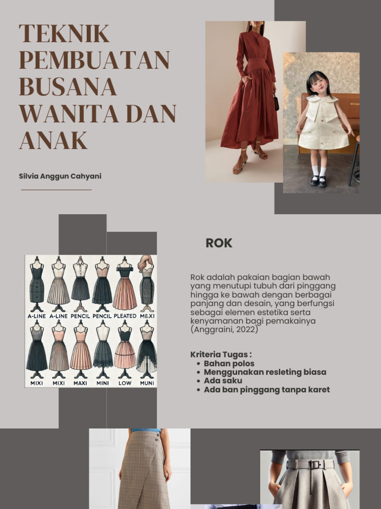 Teknik Pembuatan Busana Wanita | PDF