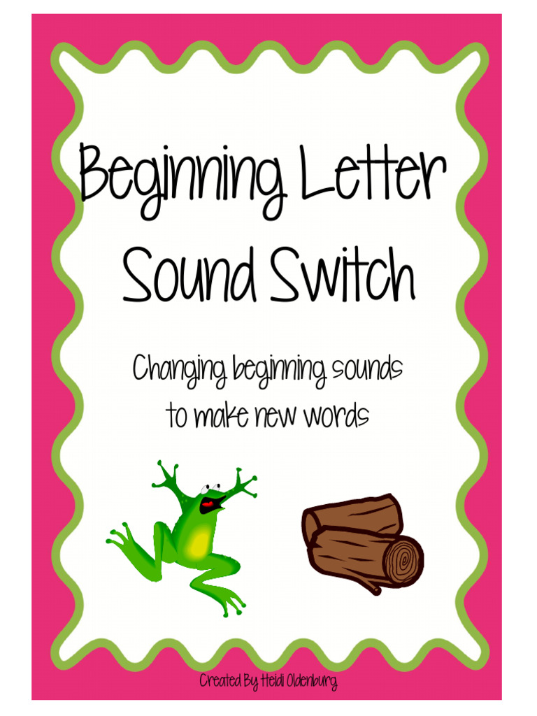 Sound Switch: Create New Words | PDF