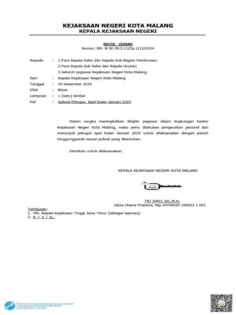 Apel Januari 2025 | PDF