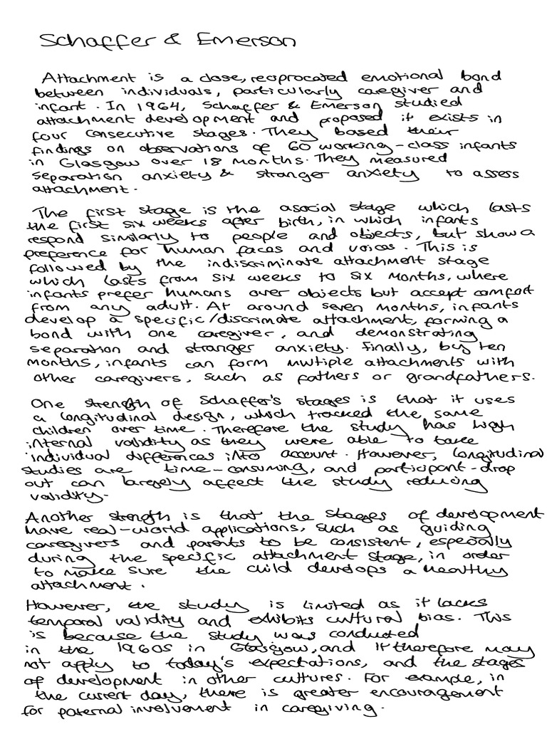 Essay Schaffer & Emerson Essay HMWK | PDF