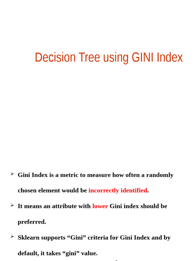 A3.1 Decision Tree Gini Index | PDF