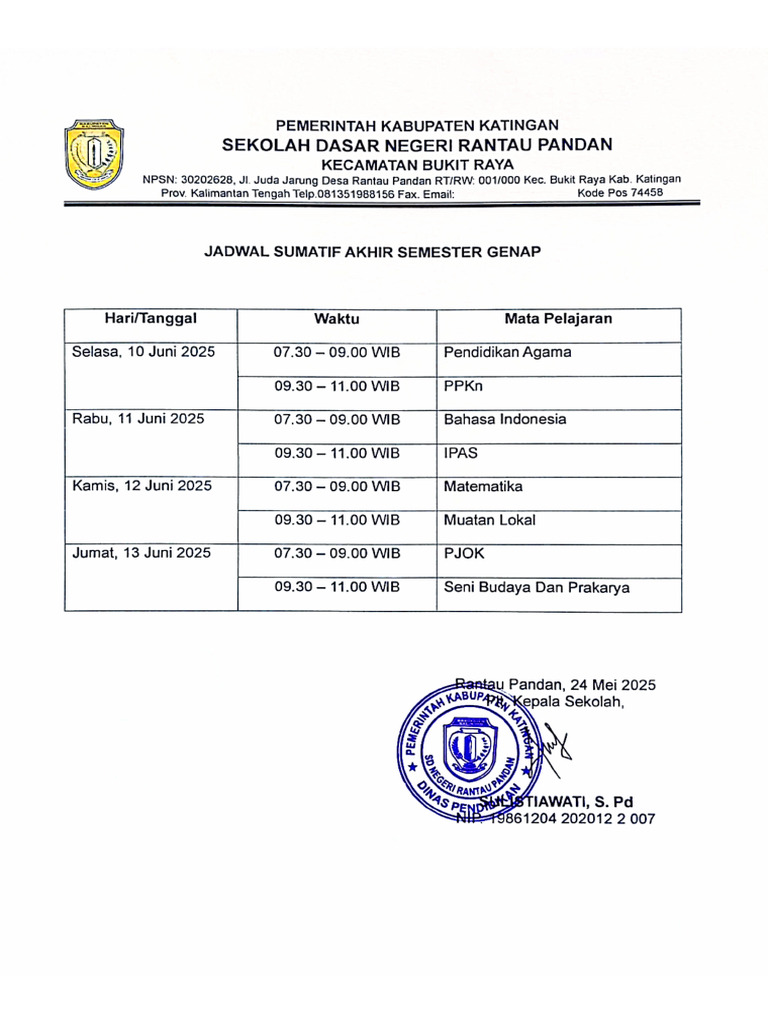 Jadwal SAS Genap | PDF