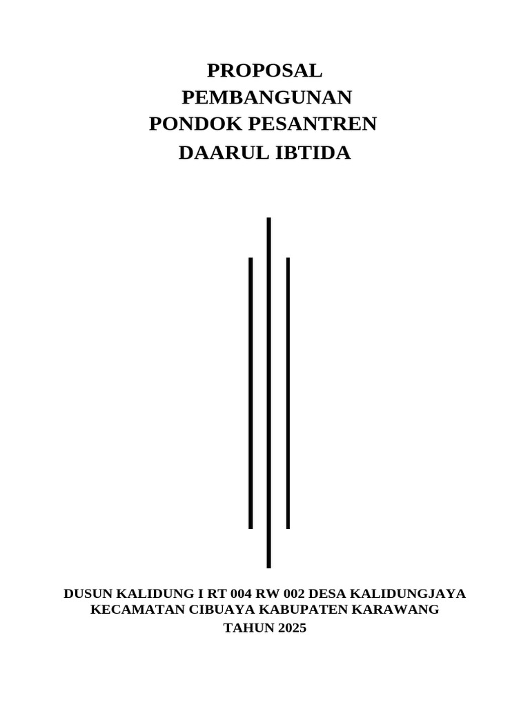 Ponpes Proposal Ponpes Daarul Ibtida | PDF