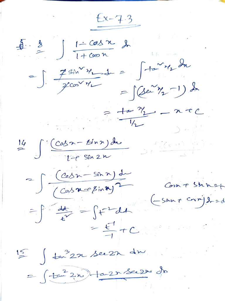 Integrals | PDF
