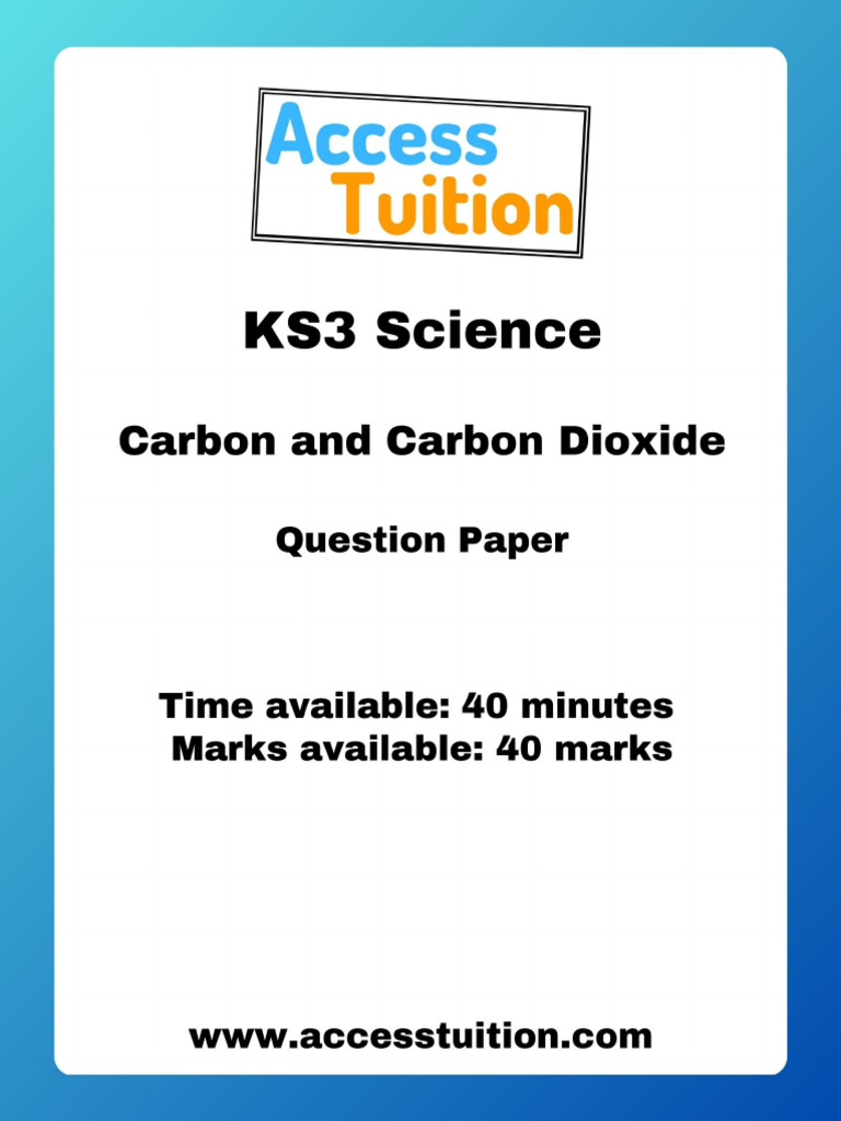 KS3 Carbon Emissions Question Paper | PDF | Coal | Carbon Dioxide
