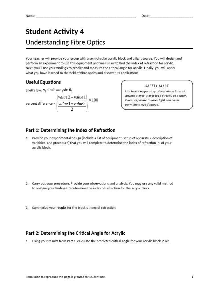 Fibre Optics Experiment Guide | PDF | Optical Fiber | Optics
