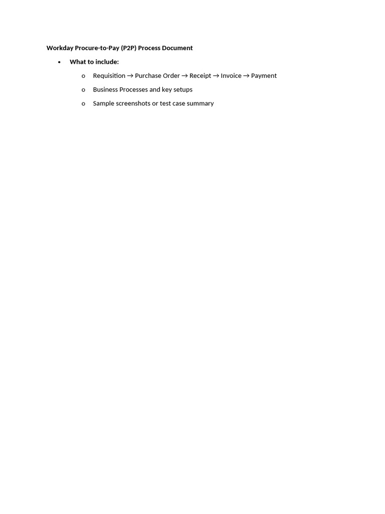 Workday P2P Process Overview | PDF