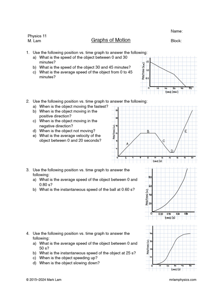 Analyzing Motion with Graphs | PDF | Velocity | Speed