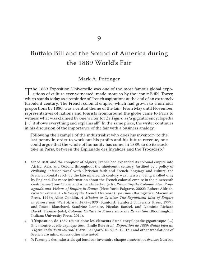 Buffalo Bill at the 1889 World's Fair | PDF | Minstrel Show | Buffalo Bill