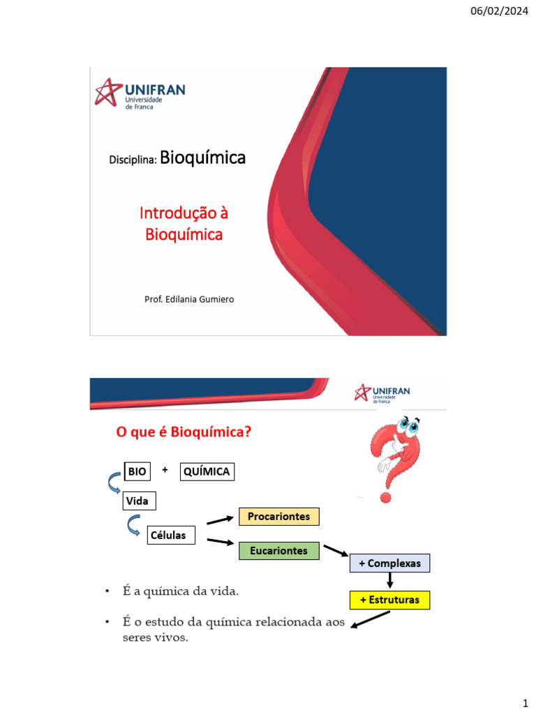 Introdução à Bioquímica e Suas Aplicações | PDF | Química | Bioquímica