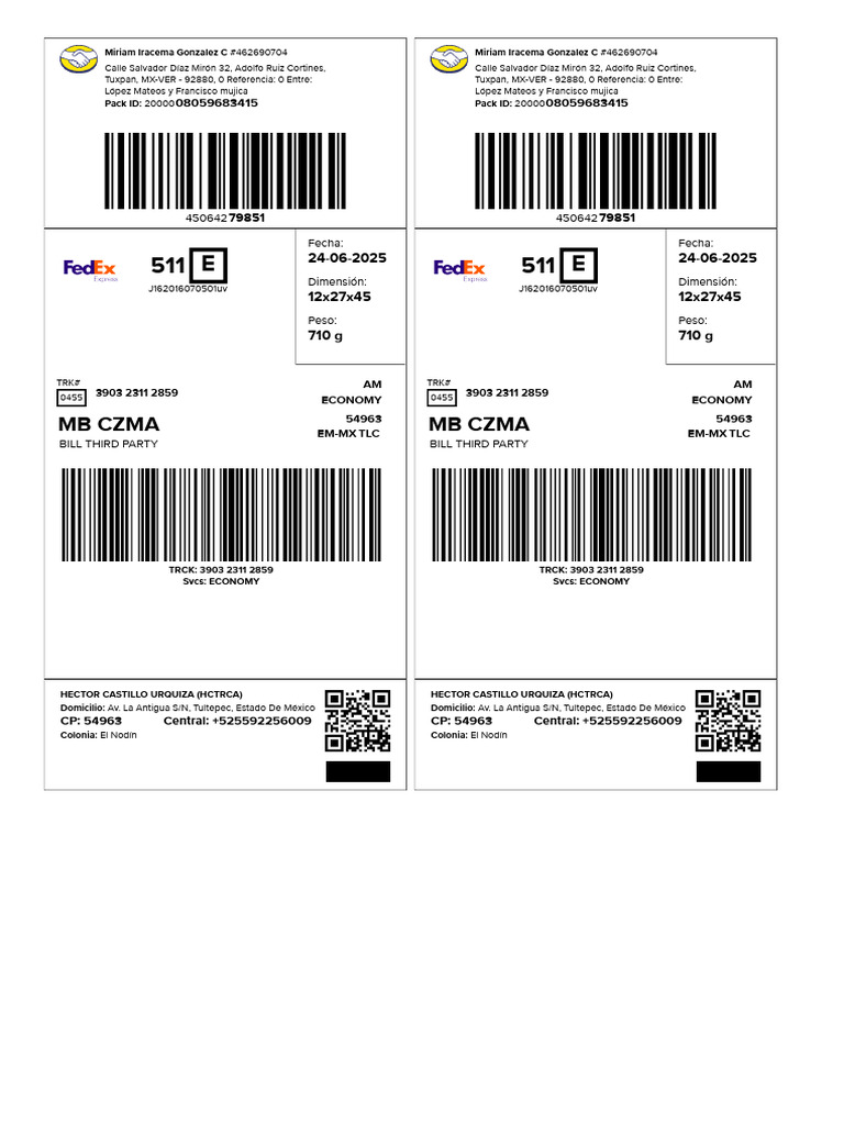 Shipment Labels 250624094932 | PDF