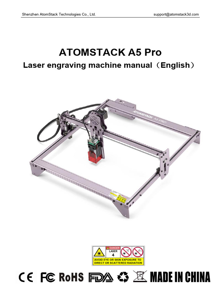 AtomStack A5 Pro Manual Overview | PDF | Button (Computing) | Fires