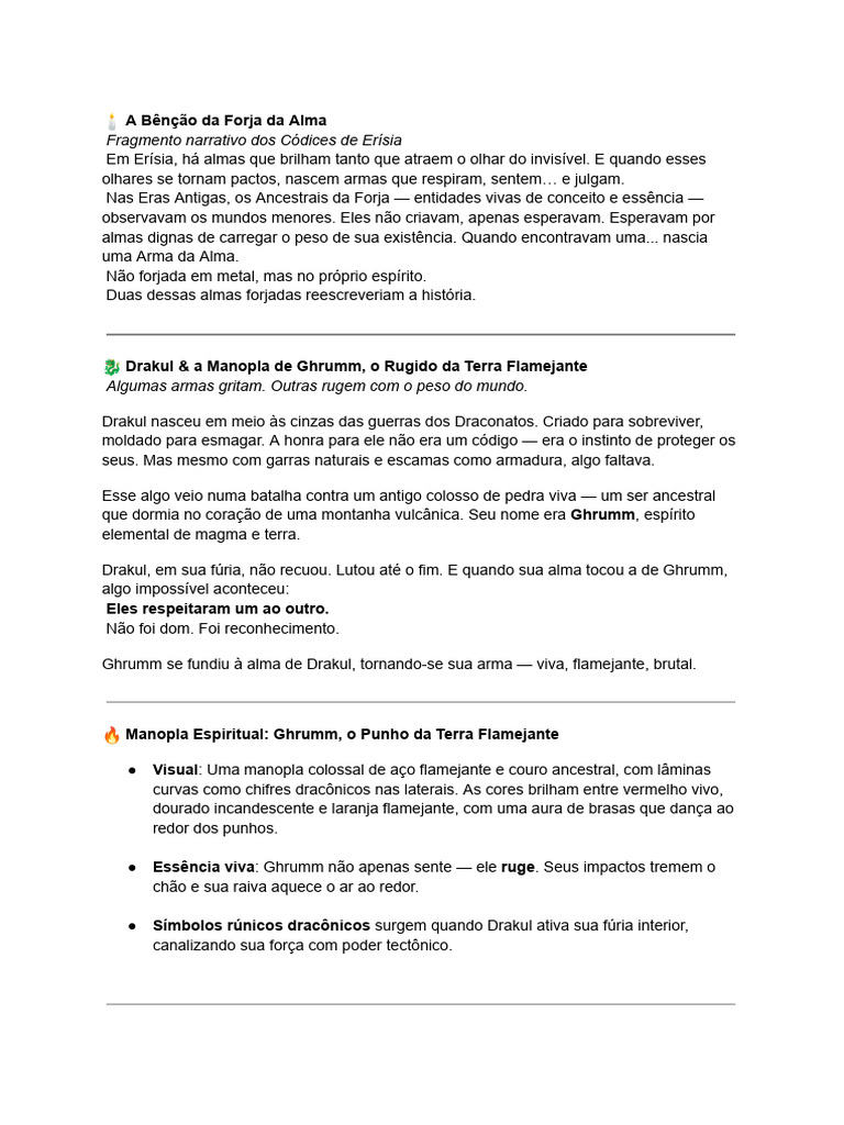 Armas Vivas: Drakul e Gabriel em Erísia | PDF | Alma