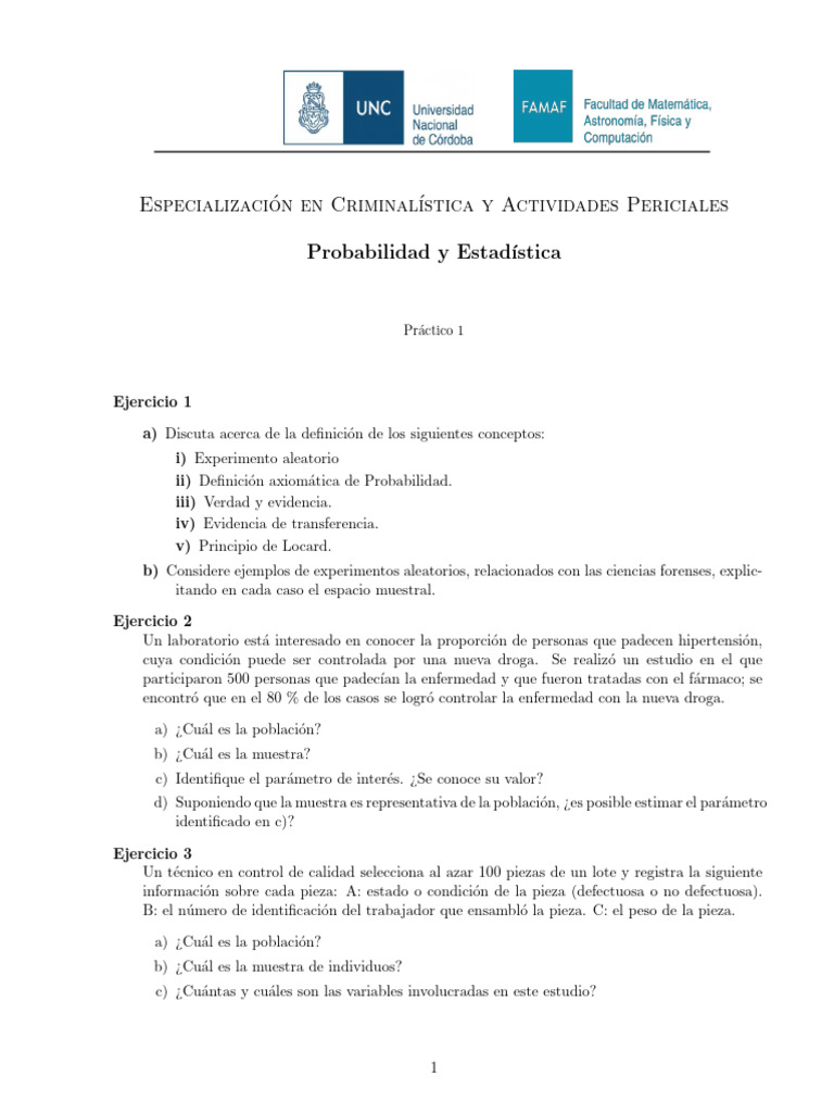 P1_2025 | PDF | Muestreo (Estadísticas) | Alelo