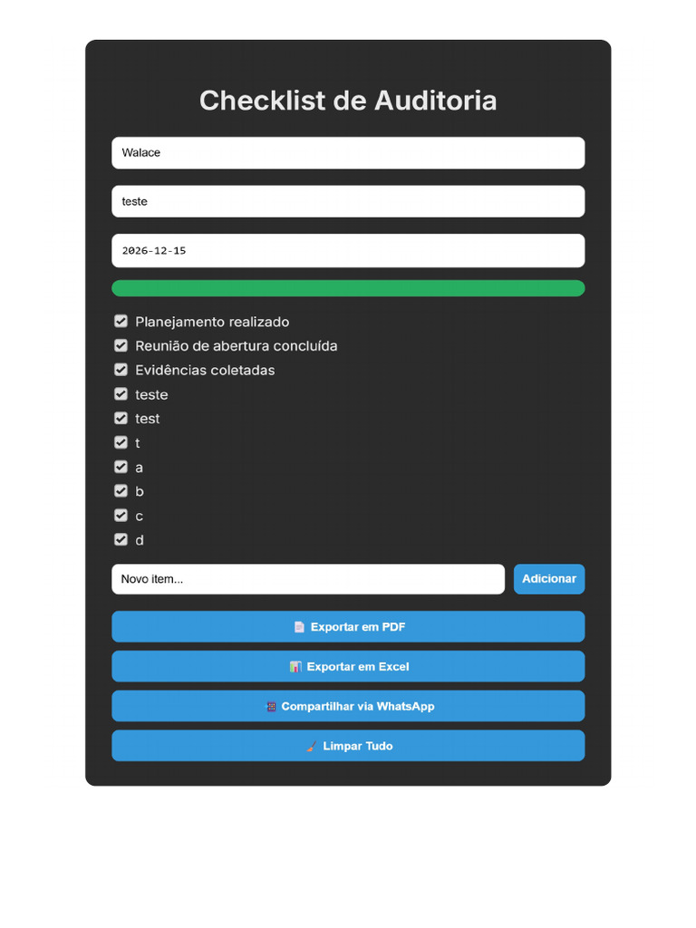 Checklist Auditoria (1) | PDF