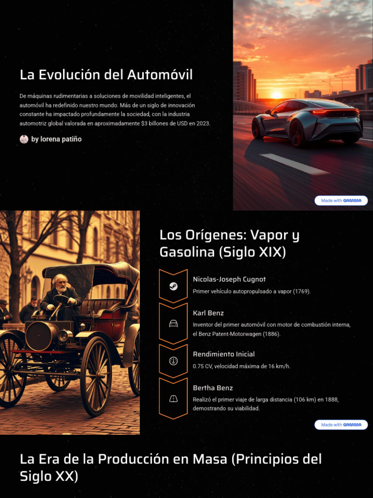La Evolucion Del Automovil | PDF | Coche | Tecnología de vehículos