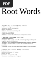 Structured Mal Root Words List | PDF