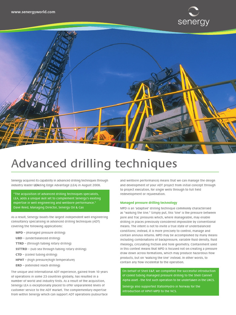 Advanced Drilling Techniques Overview | PDF | Oil Well