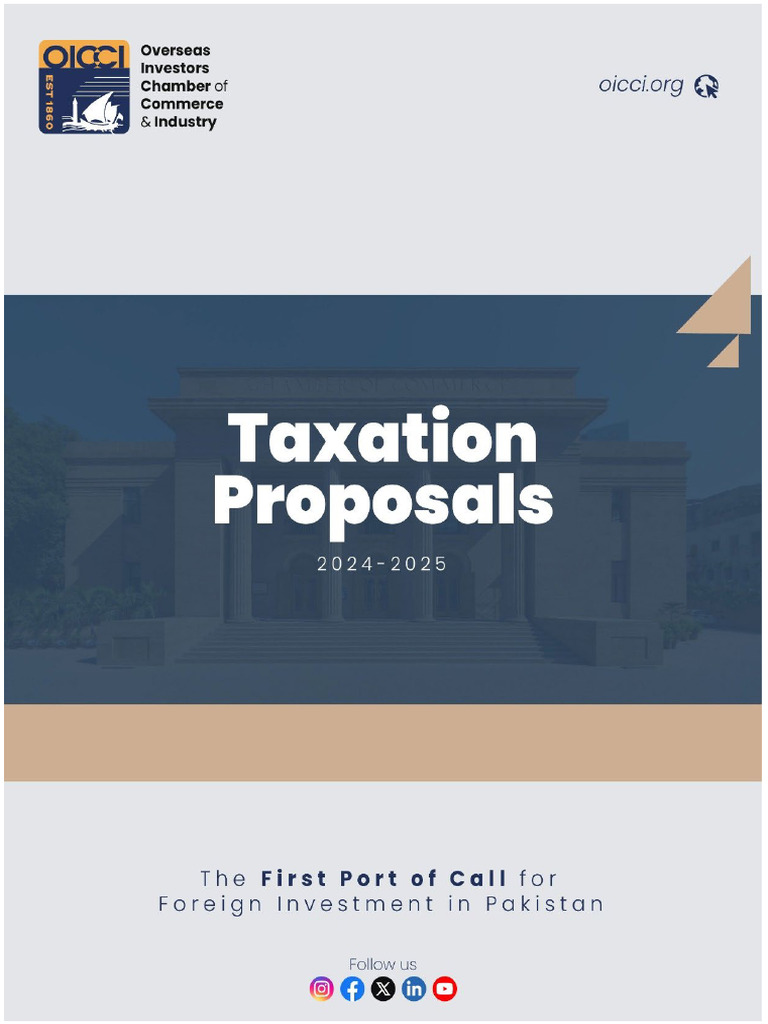 OICCI Taxation Proposals 2024 25 Final 1 | PDF | Taxes | Income Tax