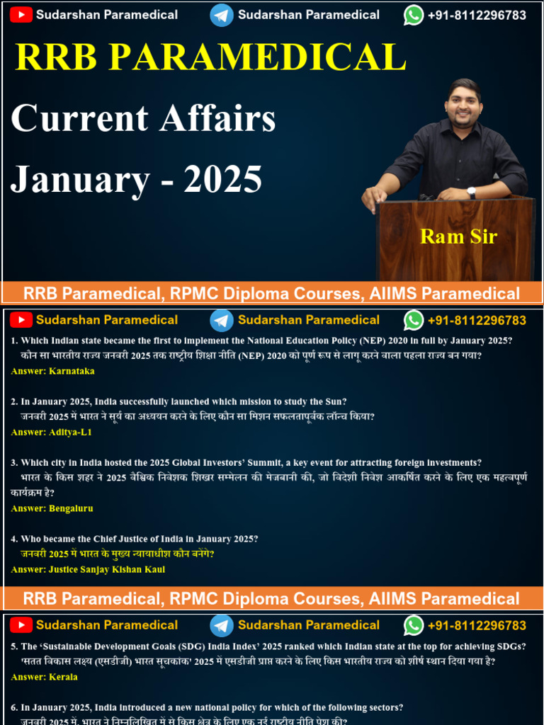 Current Affairs January 2025 | PDF