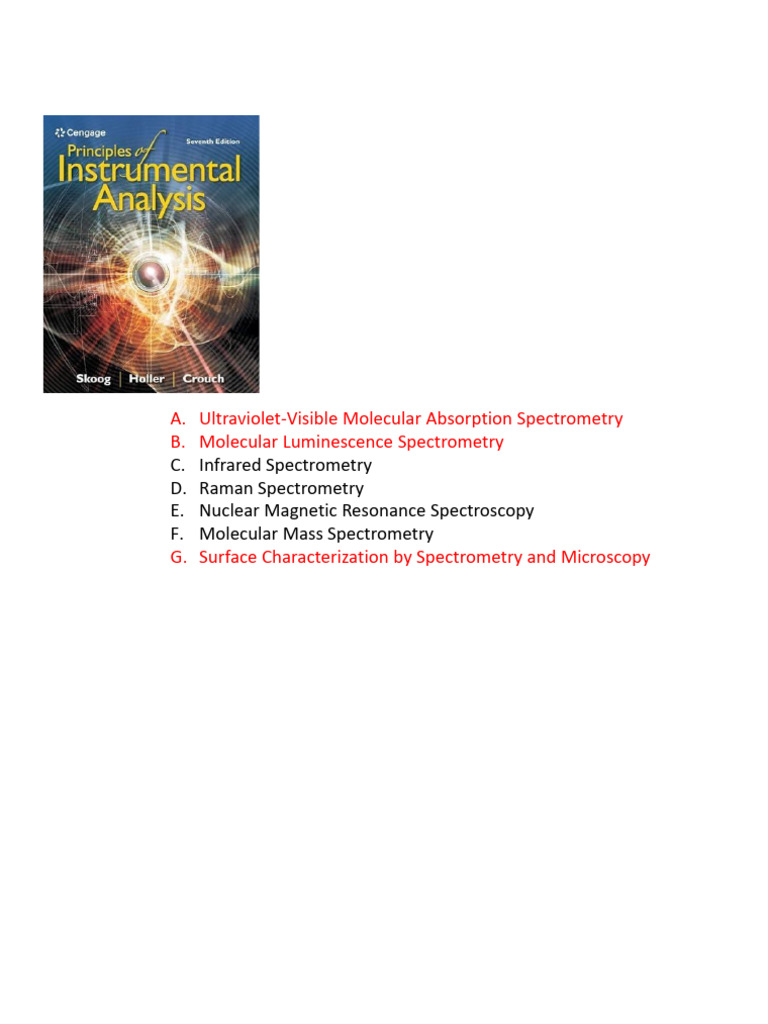 Instrumental-Analysis Handout2023 (1) | PDF | Spectroscopy | Light
