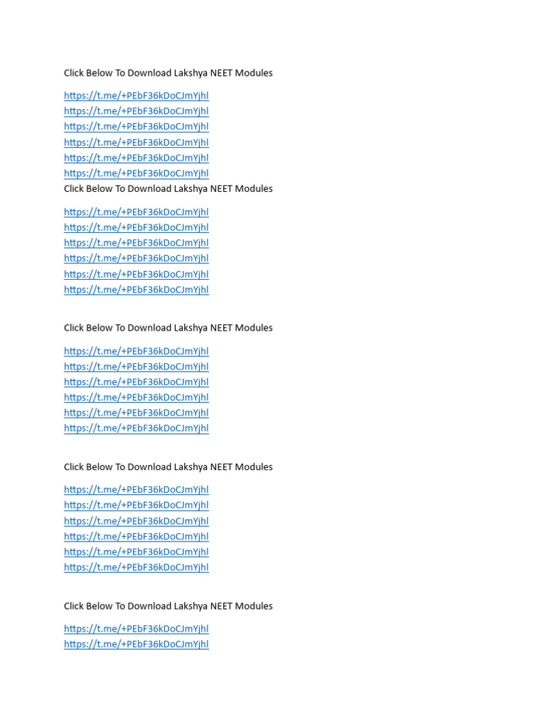 Lakshya NEET Modules | PDF