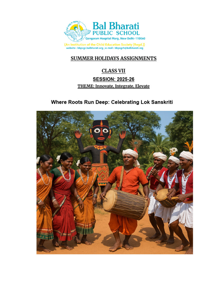 Summer HHW - Class 7 - 2025-26 | PDF | Traditions | Folklore