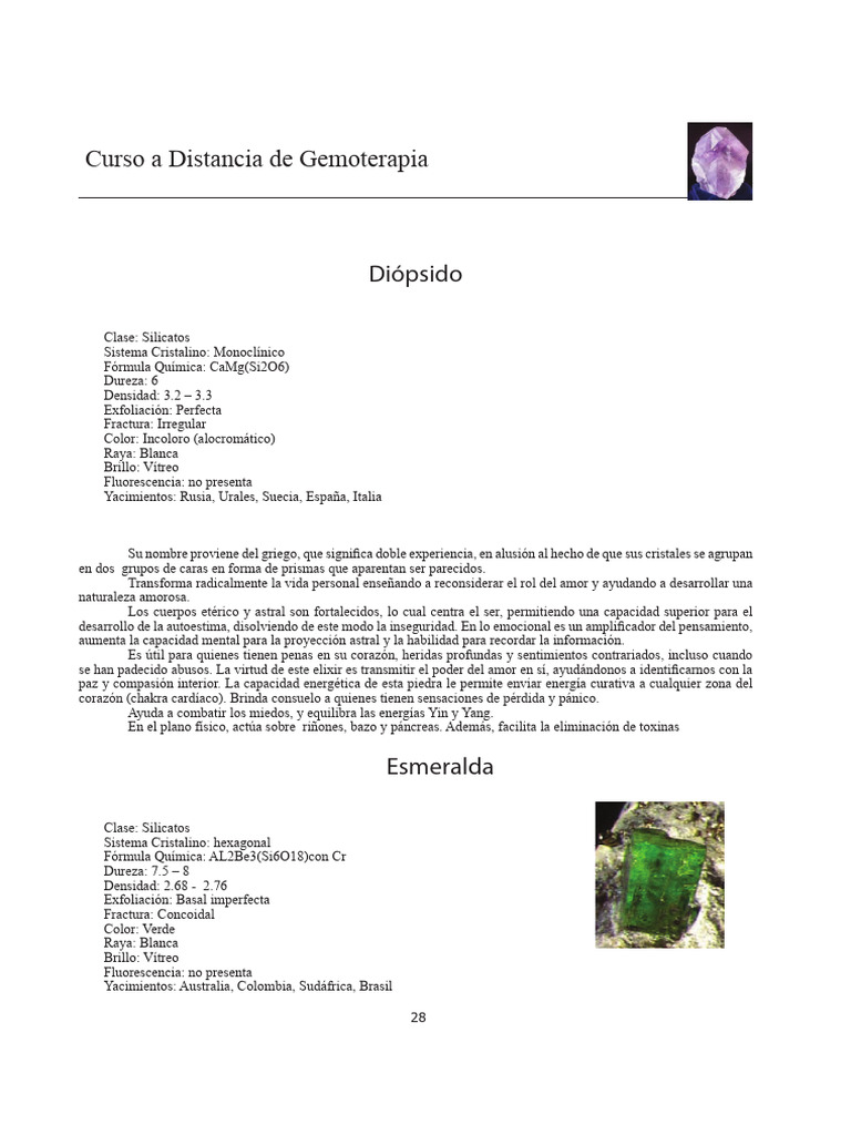Fórmula Química de la Esmeralda | PDF | Mente | Amor
