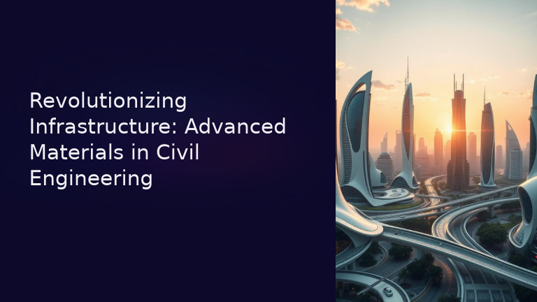 Revolutionizing Infrastructure Advanced Materials in Civil Engineering ...