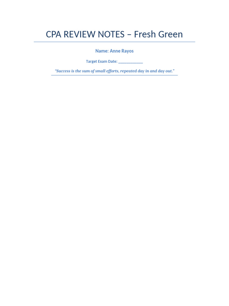 CPA Review: Inventory Valuation Tips | PDF