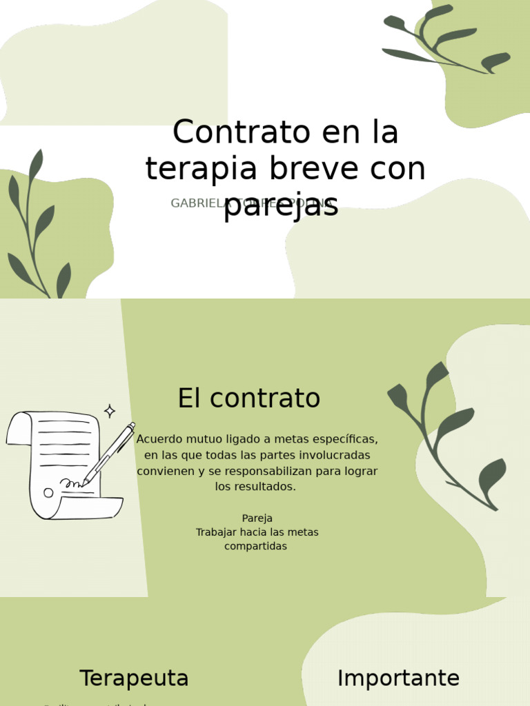 Contrato Conductual en Terapia de Pareja | PDF | Comportamiento | Sicología
