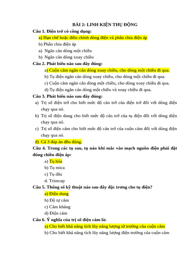 Phieu Giao Trac Nghiem IOE#2.1 | PDF