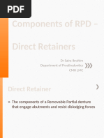 Direct Retainers in Prosthodontics | PDF | Dentistry Branches
