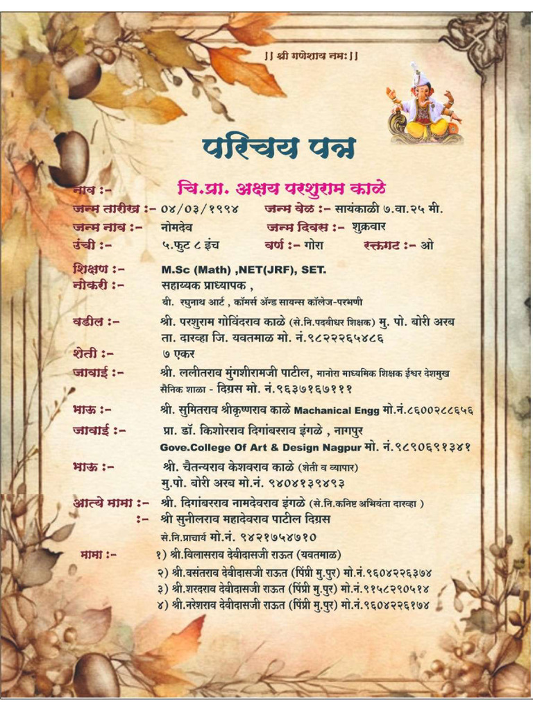 Akshay Kale Biodata | PDF